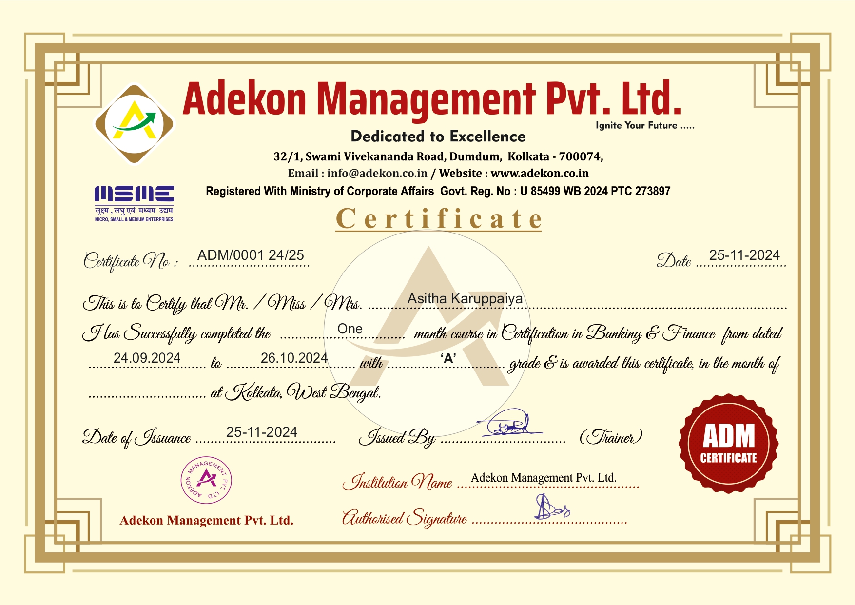About Us – Adekon Management Pvt. Ltd
